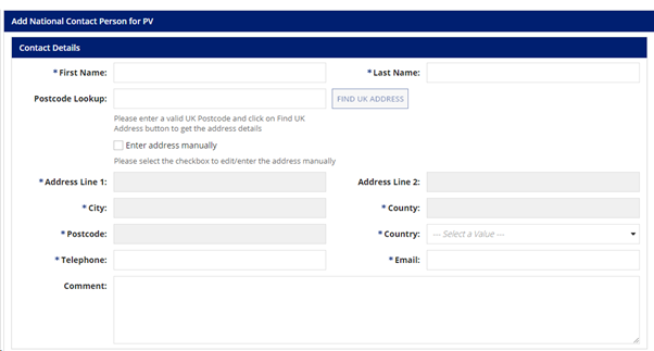 UK National Contact Person for Pharmacovigilance